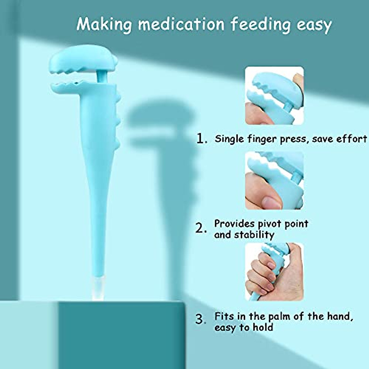 TAOZUA Cat Pill Shooter, Pet Pill Dispenser with 2 Silicone Tips, Medicine Pill Pusher for Cats, Puppies and Small Animals
