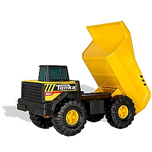 Tonka Steel Classics Mighty Dump Truck, Toy Truck, Real Steel Construction, Ages 3 and Up, Frustration-Free Packaging (FFP) , Yellow