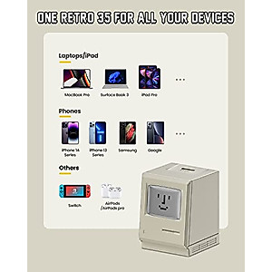 Shargeek 130W STORM2 Slim Transparent Power Bank with LED Display Screen & Shargeek Retro 35W USB C Fast Charger