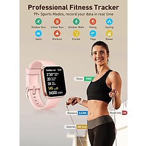 Smart Watches for Women Men (Answer/Make Calls) Compatible with iOS Android Phones Compatible, 1.83" HD Screen Fitness Tracker Smartwatches Heart Rate Monitor 110+ Sports Tracker Watch Waterproof