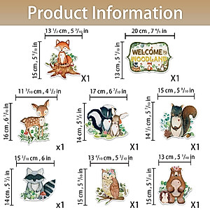 NO-DIY Woodland Baby Shower Decorations, Woodland Animals Baby Shower Decorations Banner Swirls, Woodland Theme Baby Shower Decorations for Girls Boys Woodland Creatures Baby Shower Birthday Party