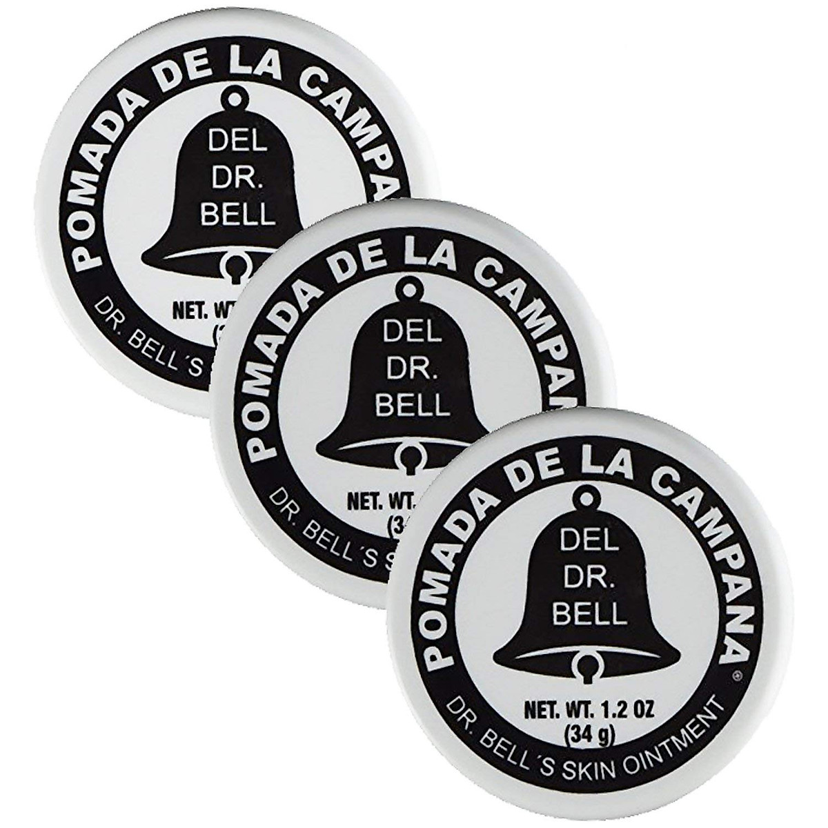 Pomada De La Campana Medicated Cream - Crema Medicada 1.2 Oz (3 Pack)