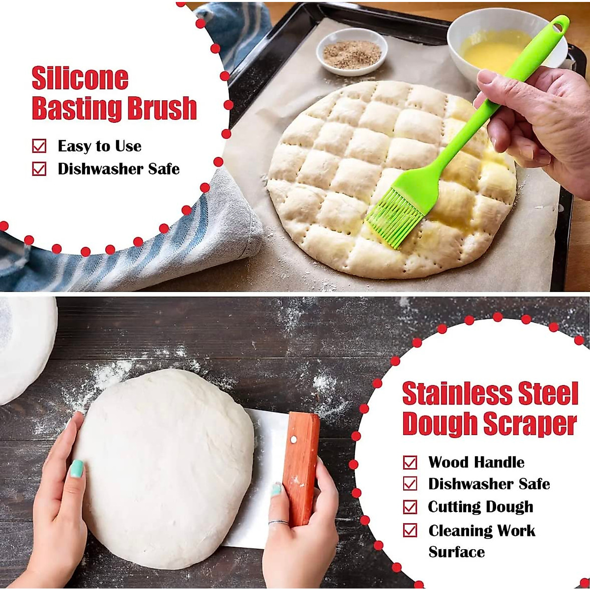 5Rivers Banneton Bread Proofing Basket - Sourdough Proofing Basket - Banneton Proofing Basket Set Of 2 - Bread Making Tools And Supplies - Proofing Baskets For Sourdough Bread Baking - Bread Making