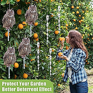 Bird Scare Reflective Hanging Decoration, Effective Bird Control Device with Reflective Rope to Keep Birds Away for Garden Patio Balcony Windows Tree