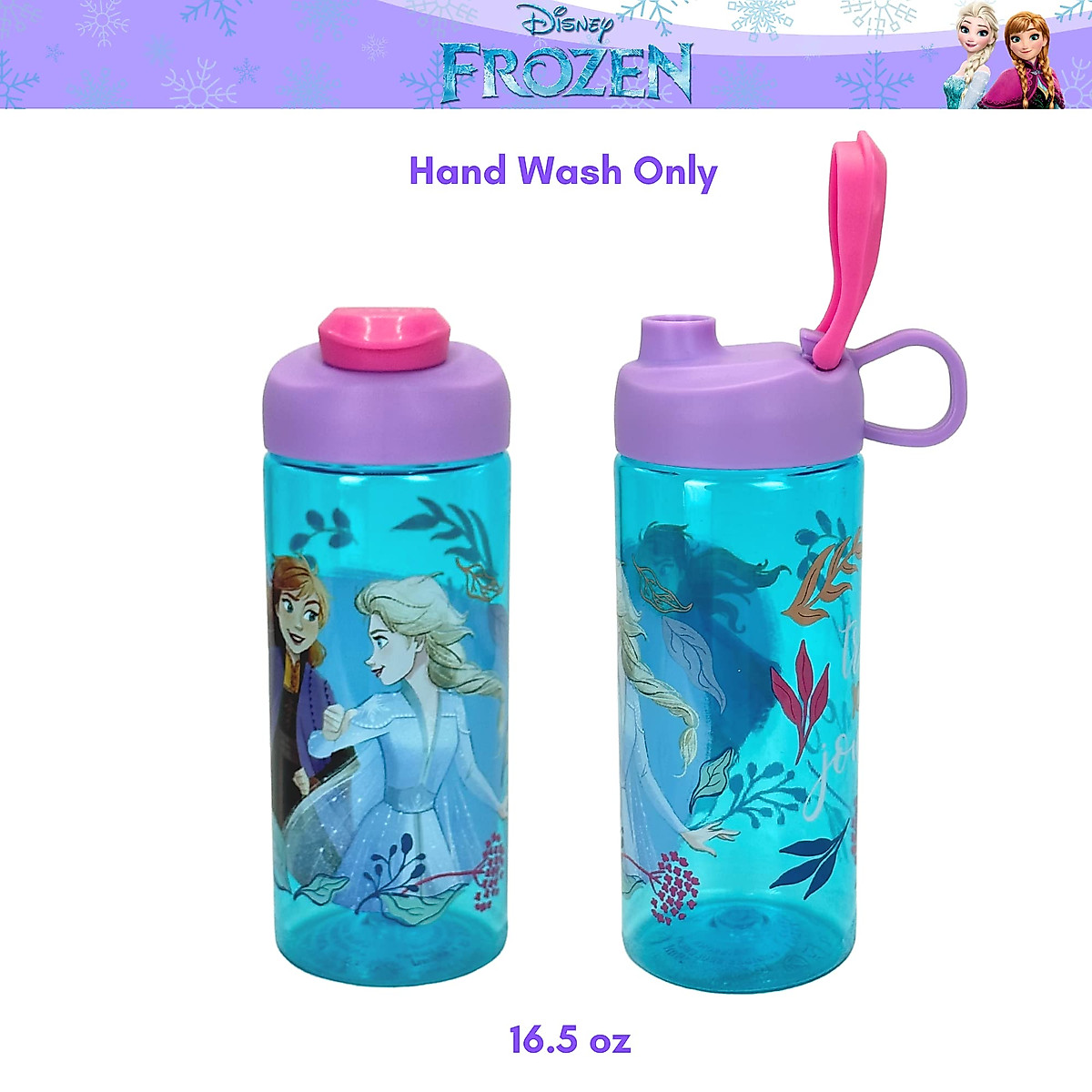 Disney Frozen 2 Lunch Box with Water Bottle Set- Kids Soft Insulated Lunch Bag for Girls and Boys