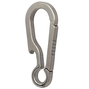 Green Beret Tactical Titanium Carabiner Clip Hook EDC Small Heavy Duty Keychain Clips Anti-Lost Quick Release Key Chain for Keys, Medium