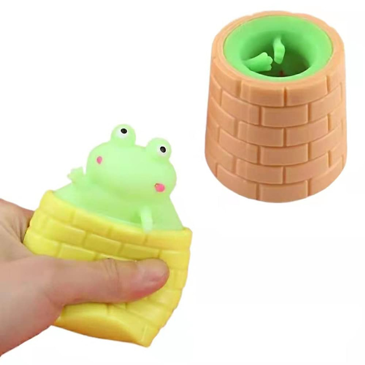 Fidget Toys Squishy Toys Stress Toy for Adults Stress Anxiety Relief Frog Cup Squeeze Toys for Kids Decompression Sensory Squishes Toy Stress Reliever Small Surprise Color Random Squish Gifts 3 PCS