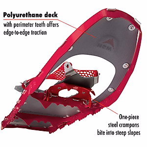 MSR Lightning Ascent Women's Backcountry & Mountaineering Snowshoes with Paragon Bindings, 22 Inch Pair, Raspberry