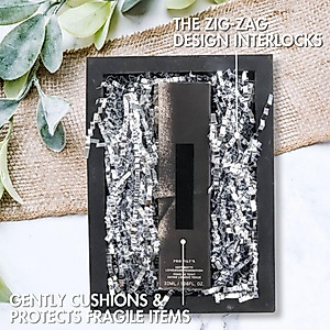 MagicWater Supply Crinkle Cut Paper Shred Filler (1 LB) for Gift Wrapping & Basket Filling - Silver Metallic