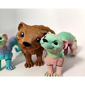 Ferret Fidget Adorable Sensory Toy Desktop Fidget, ADHD Fidget - 3D Printed for Adults and Teens (Small, Black)