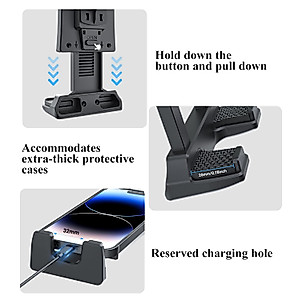 OHLPRO Car Tablet Holder - Heavy Duty Drill Base, Compatible with iPad Samsung Tab 5"-13" Tablet and Phone, Car Tablet Mount for Truck/Business Vehicle/Desktop/Wall, etc.