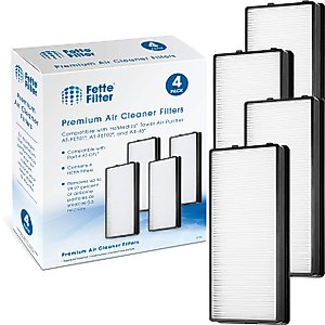 Fette Filter - at-OFL True Hepa Replacement Filter Compatible with HoMedics TotalClean True HEPA Tower Air Purifier Model AT-PET01 AT-PET02 and AR-45 Part Number at-OFL (Pack of 4)