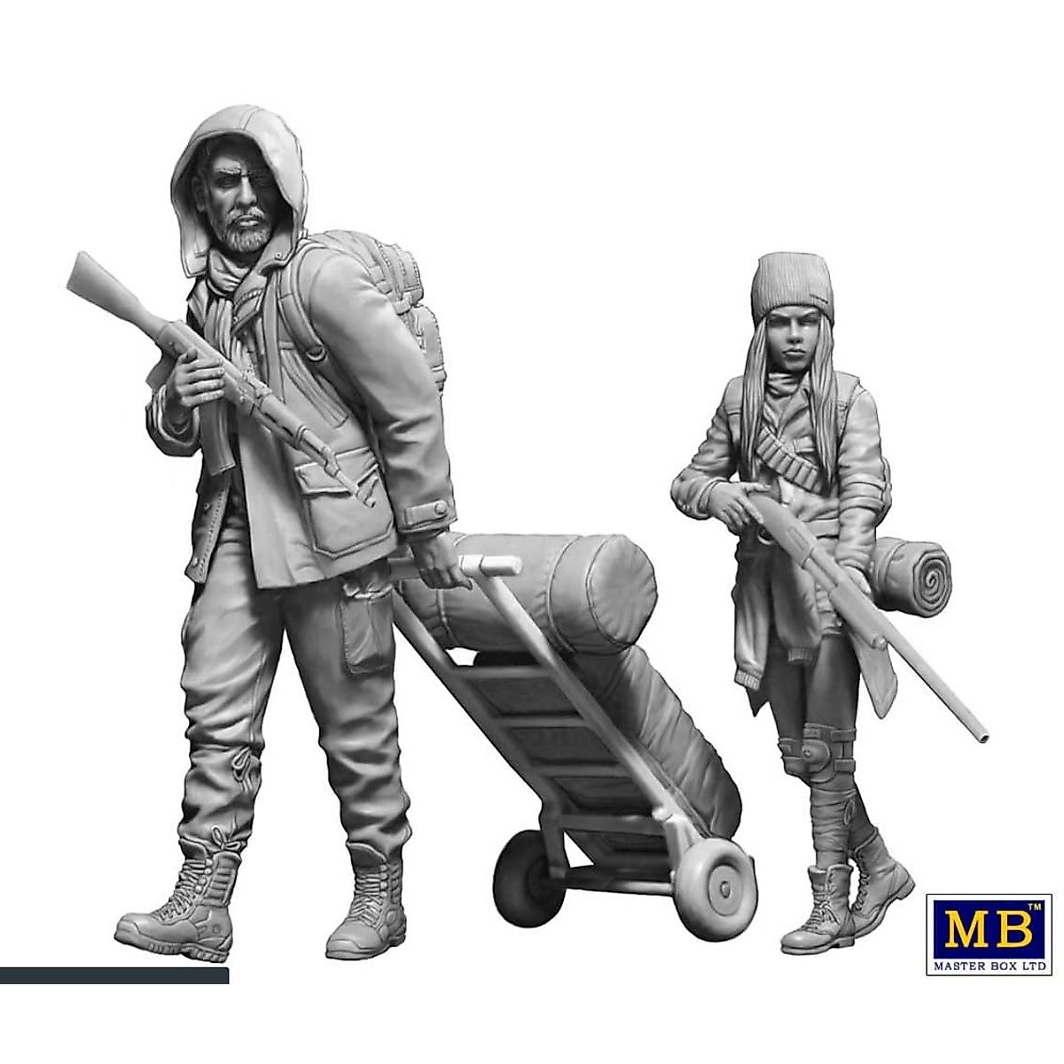 Master Box 24078-1/24 Scale - Pоst-Apocalyptic Series. The Last Bridge 3 Figures in kit