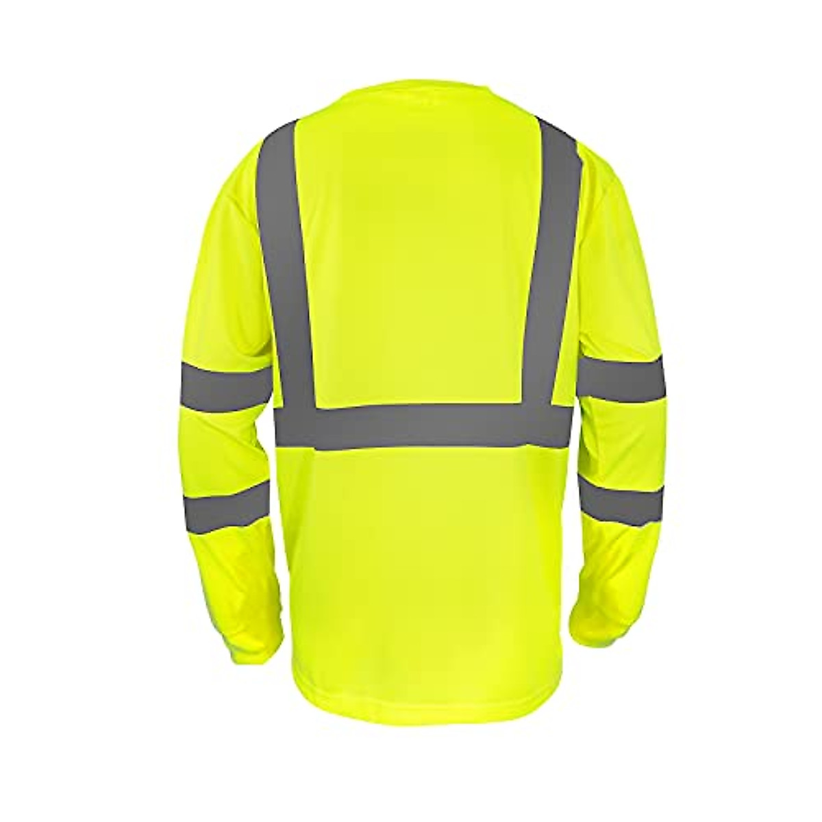 LX Reflective Safety Long Sleeve Shirt - High Visibility, Fast Dry Mesh, Unisex, Yellow, For Work & Outdoor Activities, Class 3