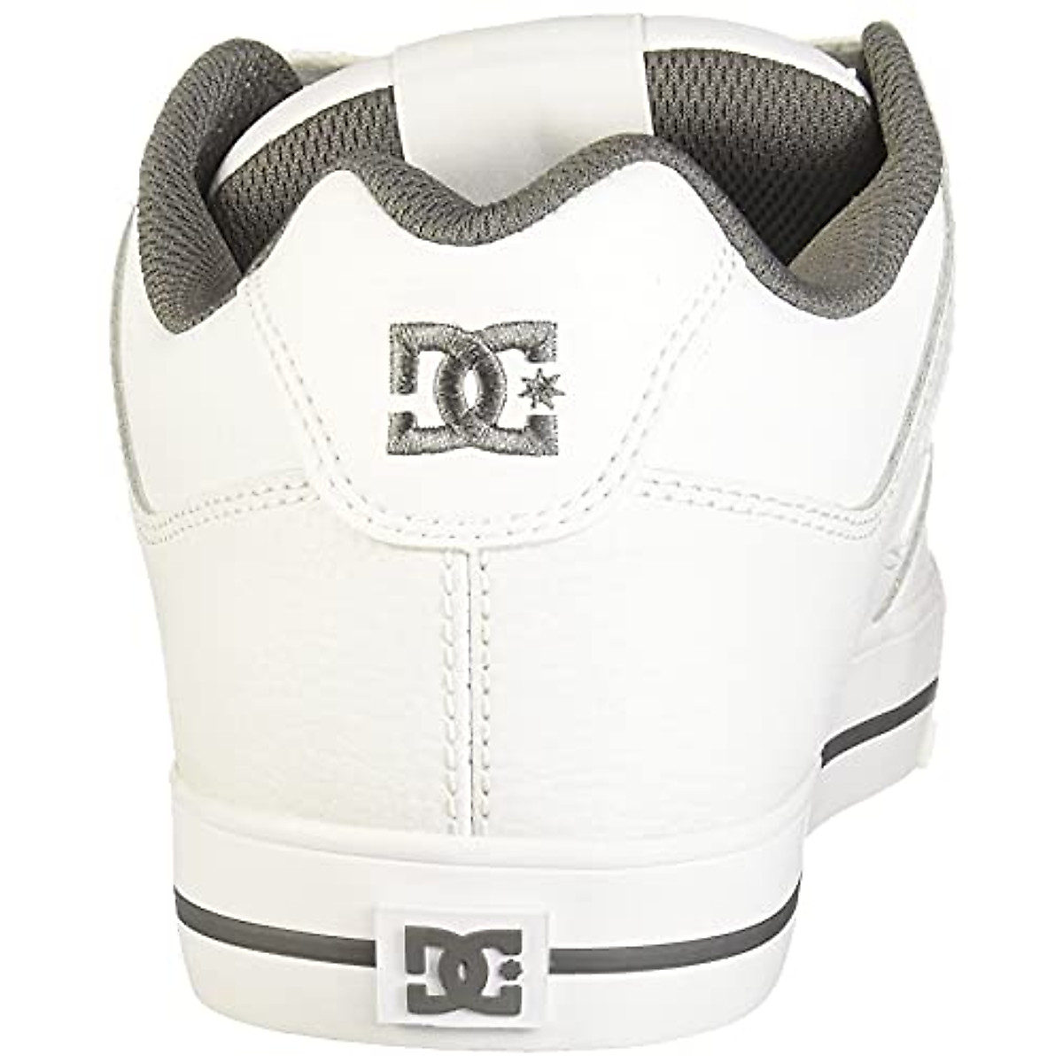 DC Men's Pure Casual Low Top Skate Shoe, White/Battleship/White, 8.5 D D US