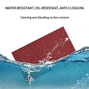 Red Scuff Pads - 6Pcs Scotch Brite 7447 - Very Fine Grade Hand Pads General Purpose Sanding Hand Pads 200 x 125mm/8" x 5"