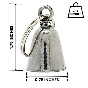 Guardian Bell Bass Fish Good Luck Bell w/Keyring & Black Velvet Gift Bag | Motorcycle Bell | Lead-Free Pewter | Good Luck Gift to Friends & Family | Bike Bell | Made in USA