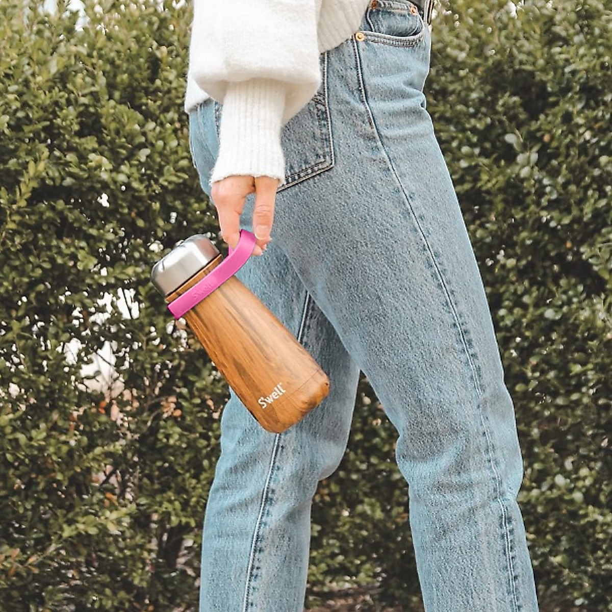 S'well Traveler Handle, Pink - On The Go Accessory for Your Bottle - Innovative Design and Flexible Grip Crafted from BPA-Free Soft Silicone