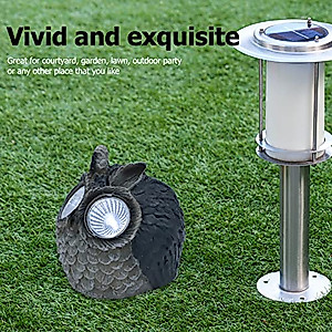 Animal Solar Lamp Resin Owl Garden Light LED Outdoor Animal Sculpture Figurine Lights Landscape Lighting for Lawn Yard Patio Pathway
