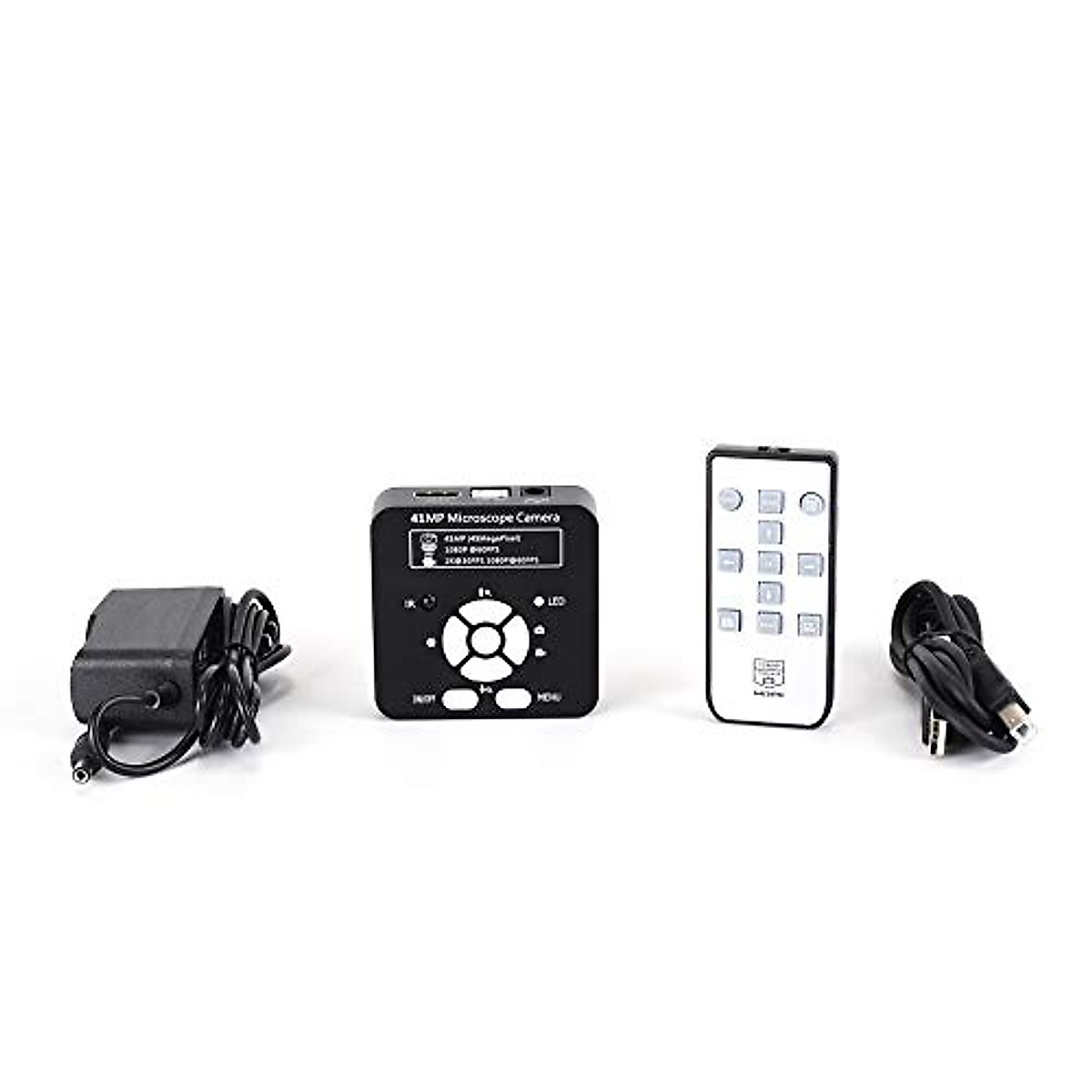 HAYEAR 41MP HD 1080P HDMI TV USB C-Mount Industry Microscope Camera Set 300X Lens 56LED Light Lamp Big Boom Stand Support UP Down Forward Adjust with Soldering Mat