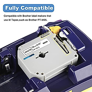 BOYEEZON for Brother PT-65 Label Maker Tape Refills MK-231S