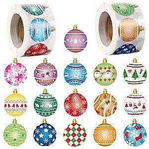 1000 Pcs 1.5 Inch Christmas Envelope Stickers Gnome Assortment Holiday Roll Sticker Christmas Label Tags Round Stickers for Card Holiday Decor (Colorful Style)