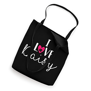 I Love Daisy A Love Heart Dog Paw Dog Name Tote Bag