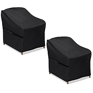 KNHUOS Patio Chair Covers, 2pcs Outdoor Chair Covers Waterproof,30" W x 37" D x 31" H, Lounge Deep Seat Cover, Patio Furniture Covers Chairs Waterproof