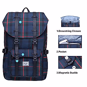 KAUKKO Laptop Travel Backpack, Outdoor Rucksack Fits 15.6 Inch Laptop(15-black)