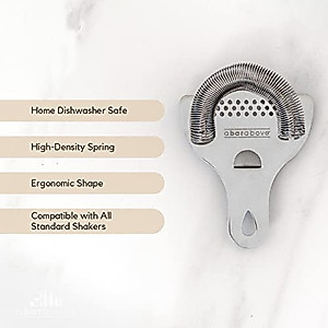 A Bar Above Hawthorne Strainer for Cocktails – Bar Strainer Cocktail w/High Density Spring – Mirrored Stainless Steel Finish Drink Strainer - Cocktail Strainer for Boston Shakers & Mixing Glasses