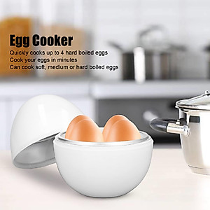Hard Boiled Egg Cooker 4 Eggs Capacity Compact Design ABS Material Egg Shape Microwave Function Egg Boiler Easy to Use