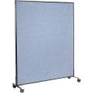 Global Industrial 60-1/4"W x 99"H Mobile Office Partition Panel, Blue