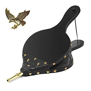 FUNTELL Bellows for Fire Pit, Bellows for Wood Stove, Air Blower Fire Fan for Outdoor Cooking, BBQ, Camping, 16.9" x 7.5"