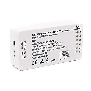 GLEDOPTO Zigbee Controller RGBW RGBCCT 5 in 1 LED Strip Light Controller,Compatible with SmartThings Hub, Zigbee Zll Link Device Amazon Alexa Echo,Smart Voice Timer APP Controller (RGBCCT)