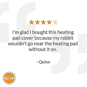 K&H Pet Products Small Animal Heated Pad Deluxe Replacement Cover (Heated Pad Sold Separately) Gray 9 X 12 Inches