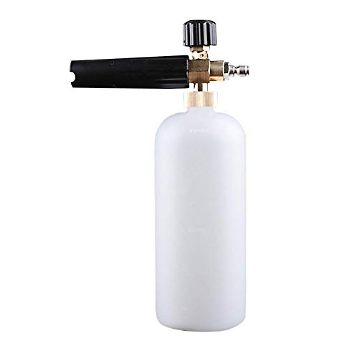 yuye-xthriv High Pressure Car Wash Water Guns Garden Foam Watering Can Adjustable Rotary Nut Pressure Washer Snow Foam Spray Lance with 1L Bottle Grey