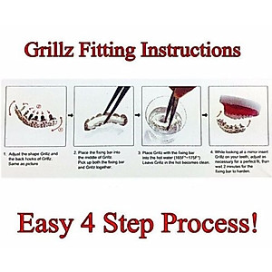 14k Baguette Set 8 teeth White Joker Gold Grillz for Mouth Top Hip Hop Teeth Diamond Grills for Teeth Mouth Grillz for Mouth Top Bottom Hip Hop 8 Teeth Grills for Teeth Mouth Set - Teeth Cap