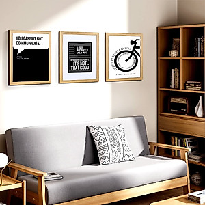 SEEDLING PHOTO FRAME 11x14 Picture Frame Set of 4, Display Pictures 8x10 with Mat or 11x14 Without mat,Wall Natural Wood Picture Frames 11x14(Natural Wood)