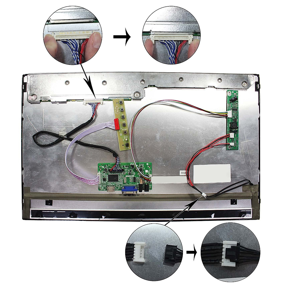 VSDISPLAY HD-MI VGA LCD Controller Board VS-RTD2556HV-V2 Work for 21.5 Inch 1920x1080 LM215WF3-SDA1 LM215WF3 SDA1 LM215WF3 SD A1 LM215WF3(SD)(A1) 30 Pin EDP LCD Screen