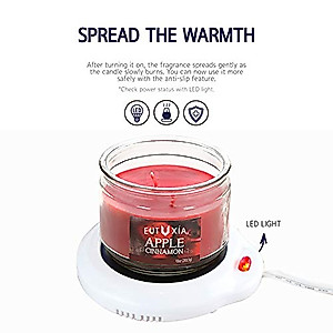 Eutuxia Mug Warmer for Home & Office. Great for Warming Up Cups, Coffee Mugs, Wax, and Beverages on Desks, Tables & Countertops. Electric Heated Plate Warms Quickly. Enjoy Hot Drinks on Cold Days.