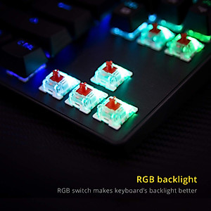 DREVO Tyrfing V2 Customizable RGB Compact 87 Keys Mechanical Gaming Keyboard USB Wired Tenkeyless Programming Macro Media Control Software Support Outemu Red Switch Black