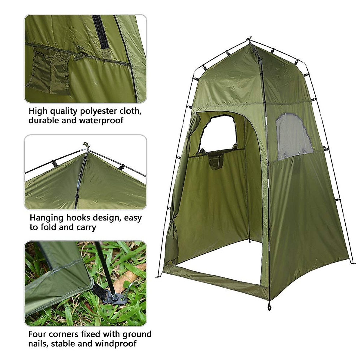 Portable Outdoor Shower Tent, Up Shower Tent for Cam Beach Toilet Changing Room for Waterproof Shower Tent