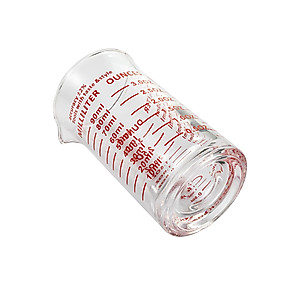 Shot Glass Measuring Cup 3 Ounce/90ML Liquid Heavy High Espresso Glass Cup Red Line
