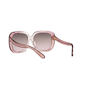 Coach HC8323U Universal Fit Sunglasses, Transparent Pink Ombre/Brown Pink Gradient, 56 mm