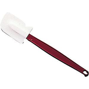 Rubbermaid Commercial Products High Heat Resistant Silicone Heavy Duty Spatula/Food Scraper, 13.5-Inch, 500 Degrees F, Red Handle, for Baking/Cooking/Mixing, Commercial Dishwasher Safe