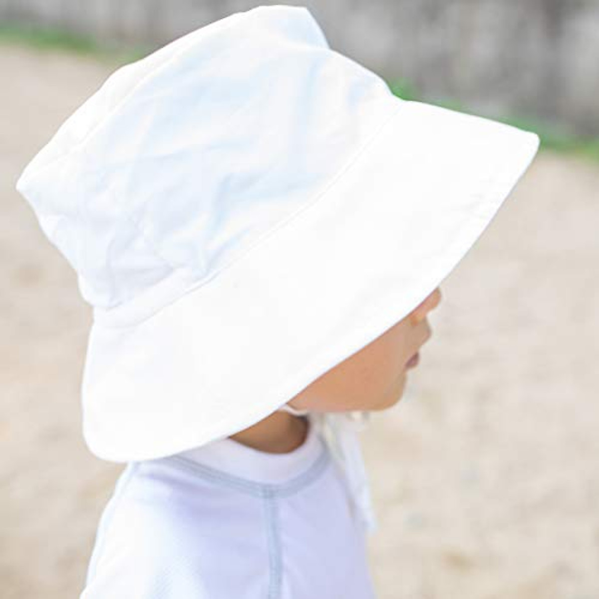 Bucket Sun Protection Hat-White-0/6mo