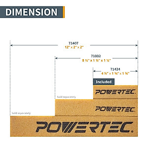 POWERTEC 71424V Abrasive Cleaning Stick for Sanding Belts & Discs 4-1/2" 2PK | Natural Rubber Eraser - Woodworking Shop Tools for Sanding Perfection