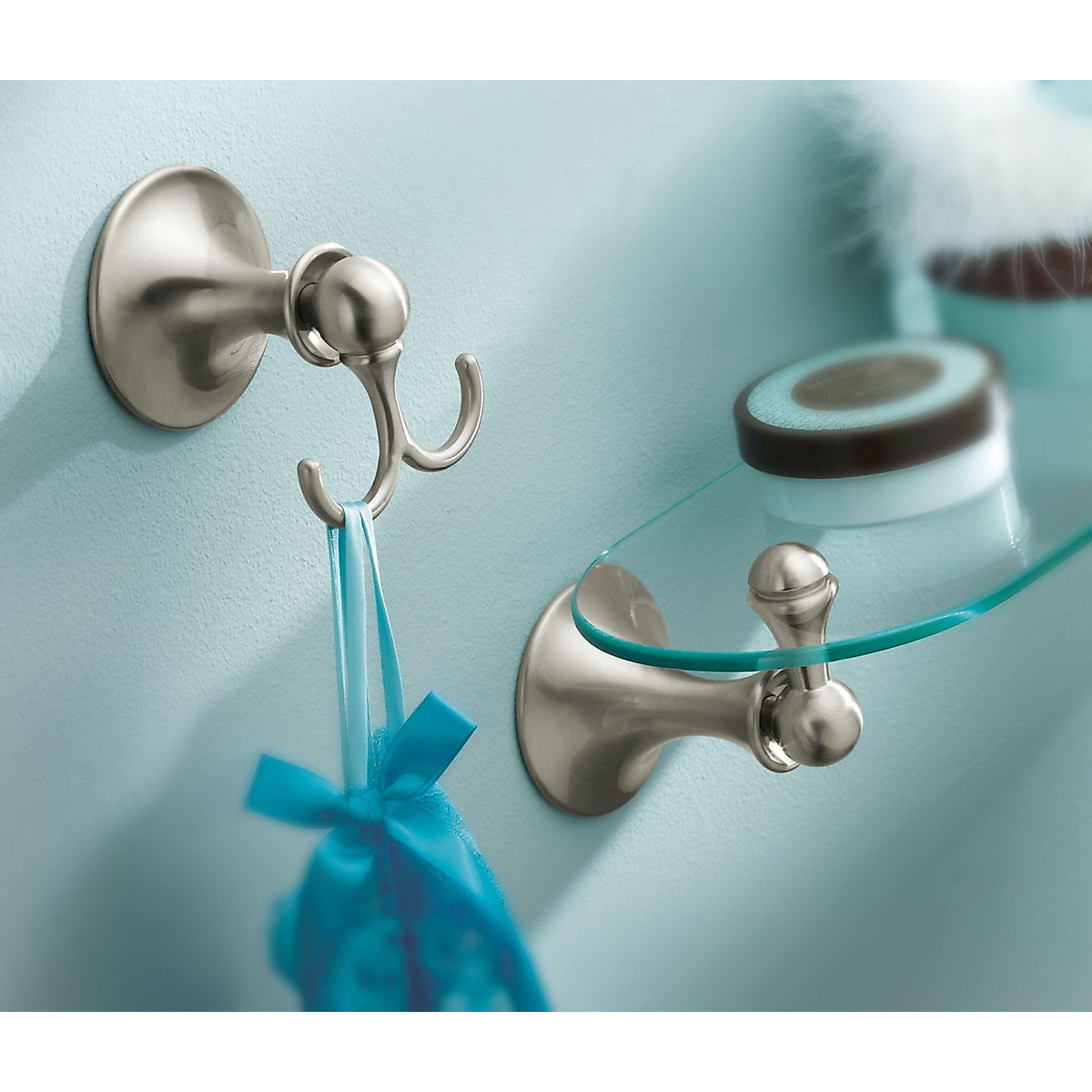 Moen DN7790BN Lounge Bathroom Vanity Shelf, Brushed Nickel