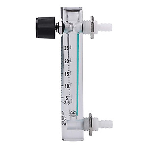 Tube Type Acylic Flowmeter, Air Flowmeter Oxygen Flowmeter,LZQ-5 Flowmeter 2.5-25 LPM Flow Meter with Control Valve for Oxygen/Air/Gas
