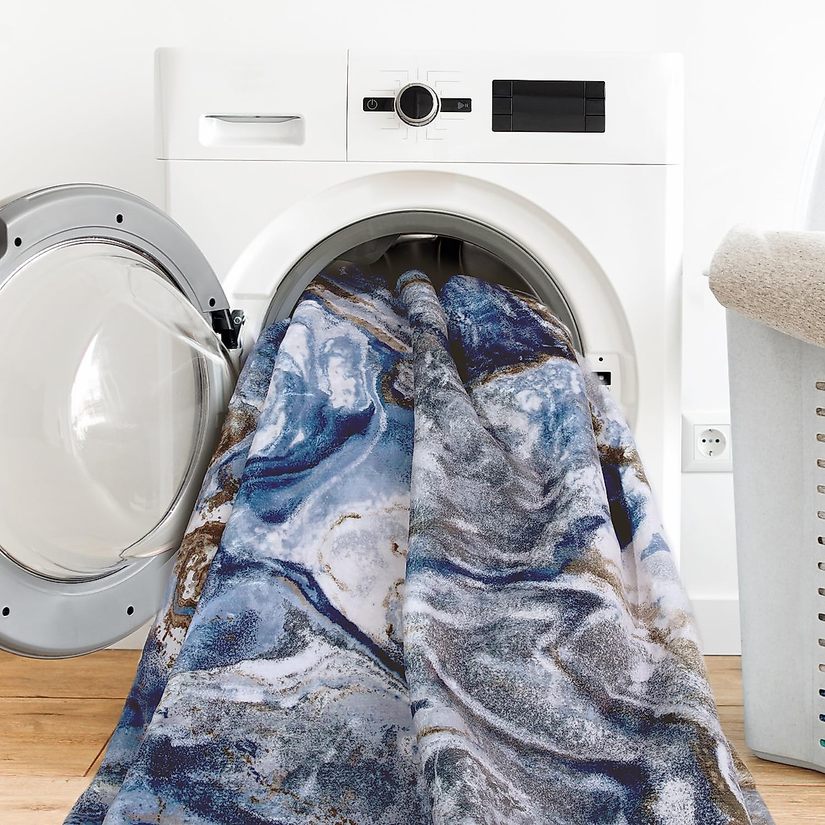 8x10 Area Rugs for Living Room, Modern Abstract Rug for Bedroom, Contemporary Machine Washable Rug, Large Stain Resistant Carpet for Dining Room Playroom Home Office, Pet & Kids Friendly